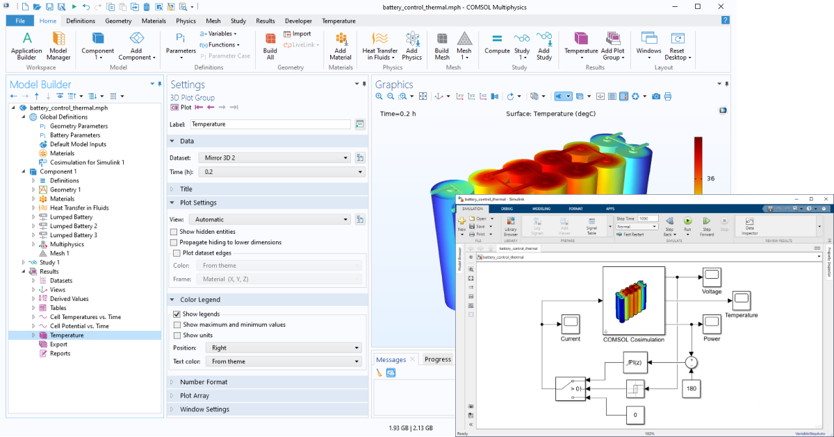 Using LiveLink™ for Simulink®: for Lumped Battery Modeling